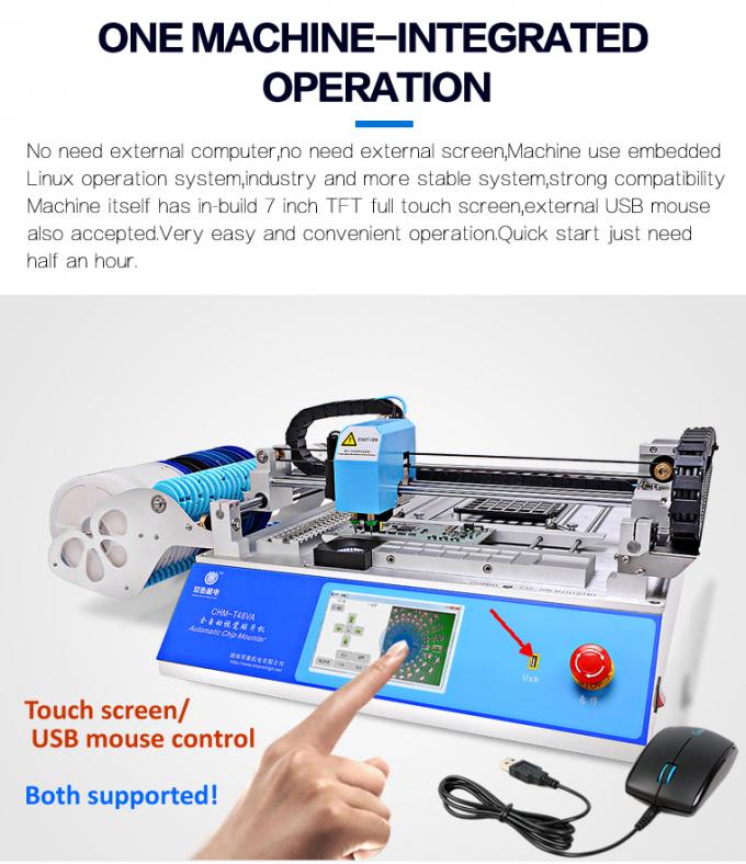 All In One CHMT48VA Benchtop SMT Pick And Place Machine Embedded Linux ...