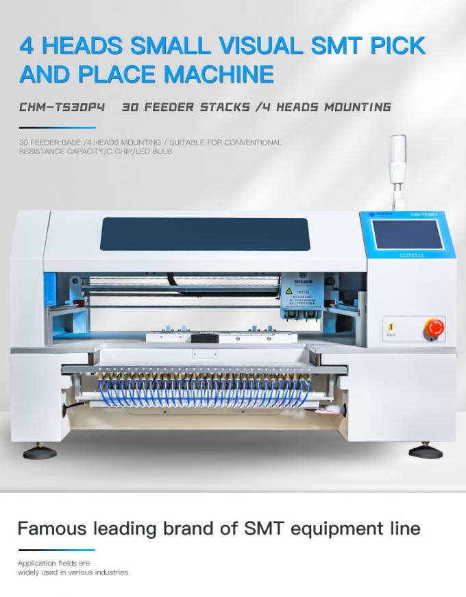 4 Heads 30 Feeders CHMT530P4 Chip Mounter with Yamaha Feeder SMD Pick ...