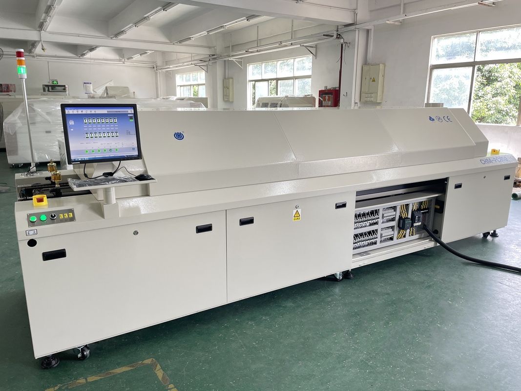 CHM-PC850 Lead-free Large Reflow Oven 8 Zones Full Automatic Rail + PC Control 3150x500mm