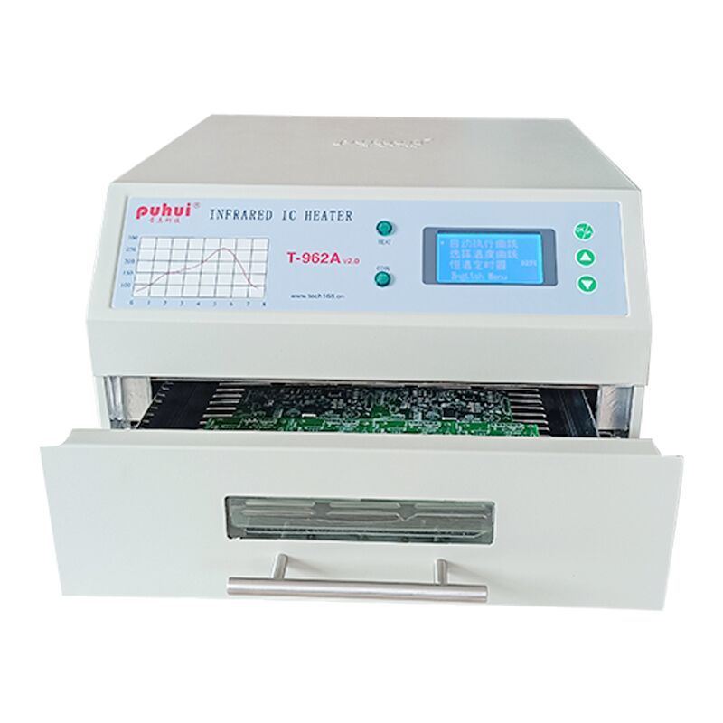 T962A With Exhaust Benchtop Reflow Oven 300*320mm 1500w IC Heater ...