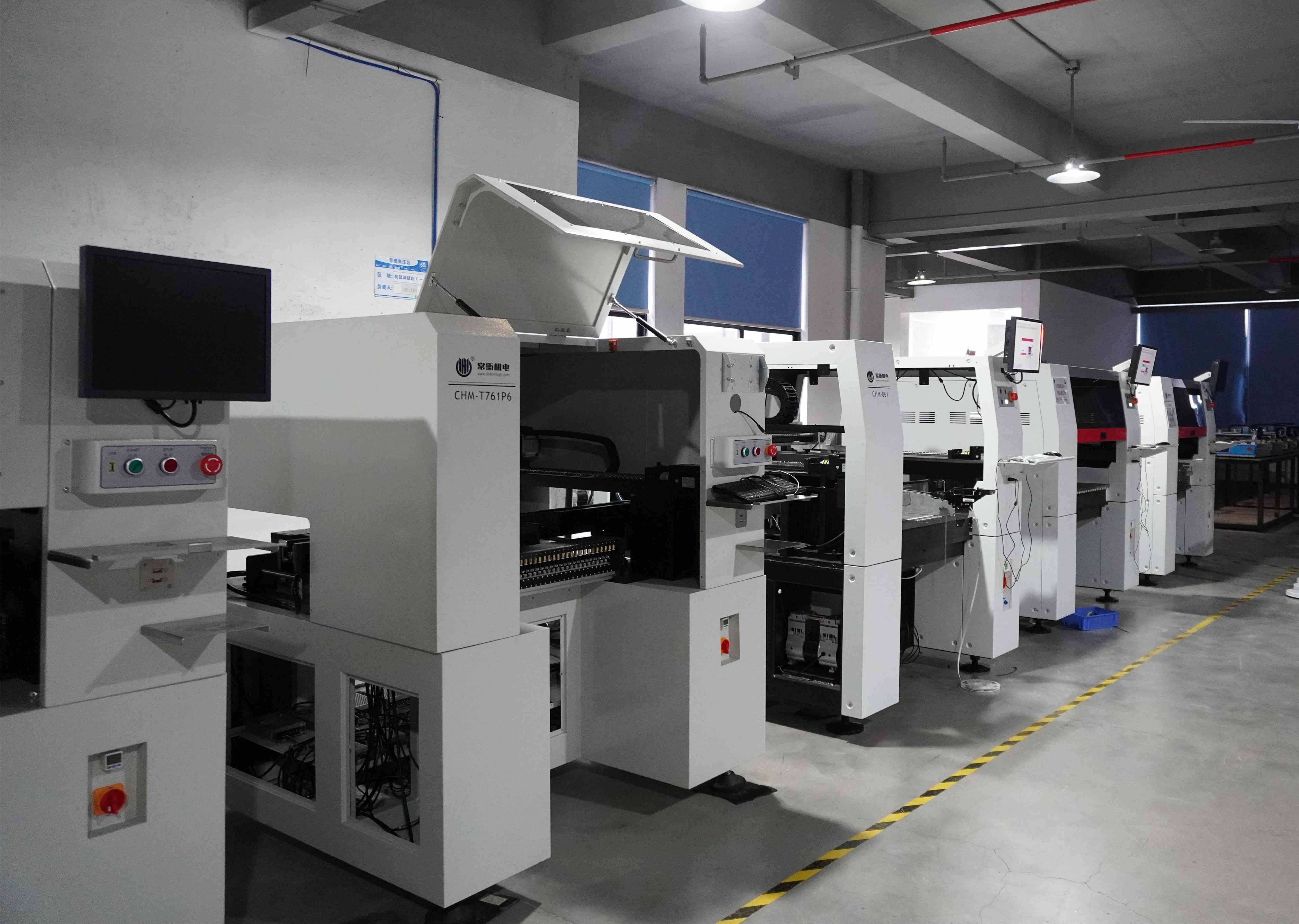 Full Automatic PCB Making Machine CHM-861 PCB Assembly 8 Heads 100 Feeders